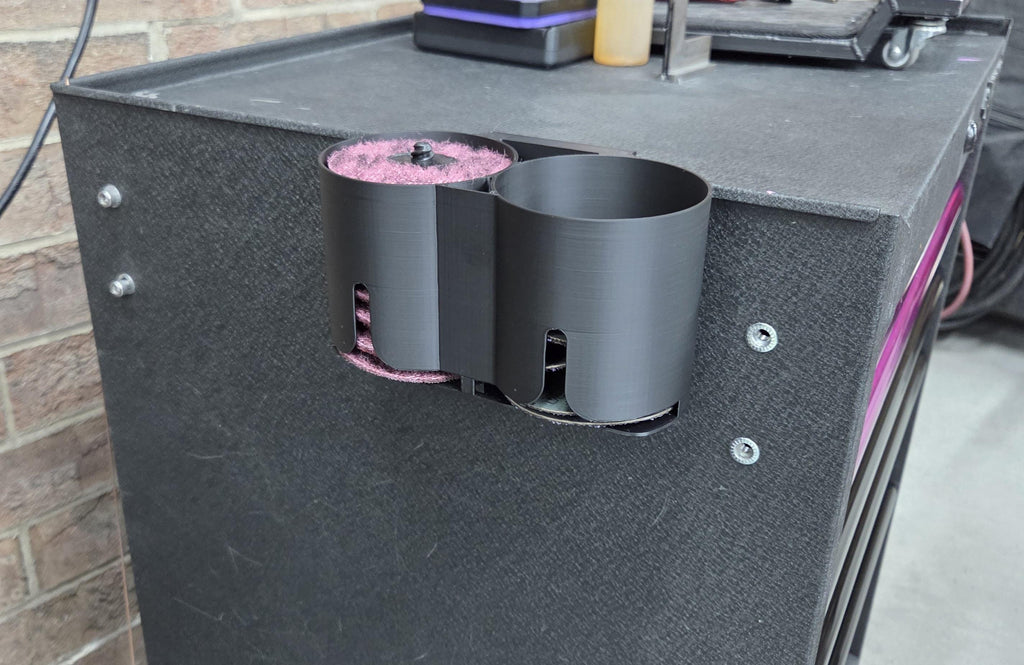3" Sanding Disc Dispenser: 3D Printed Toolbox Clip, Dual Slot Organize ...