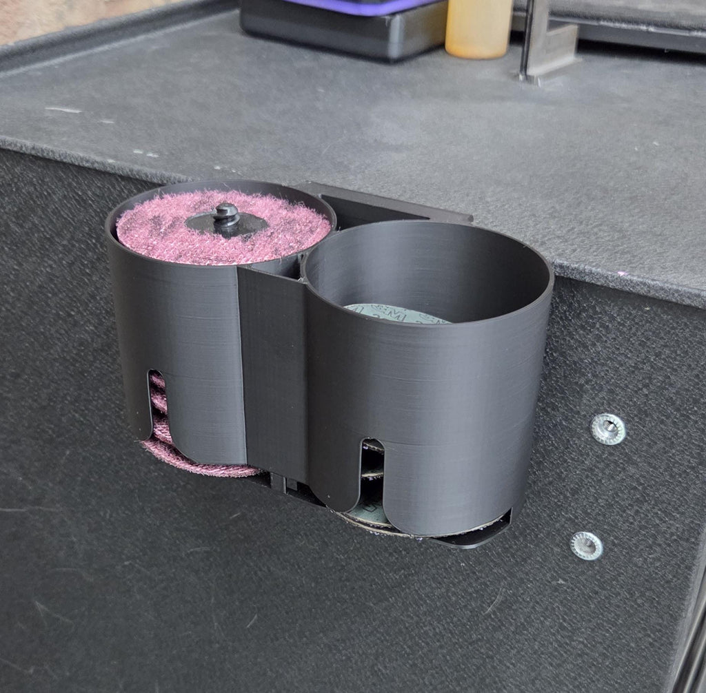 3" Sanding Disc Dispenser: 3D Printed Toolbox Clip, Dual Slot Organize ...